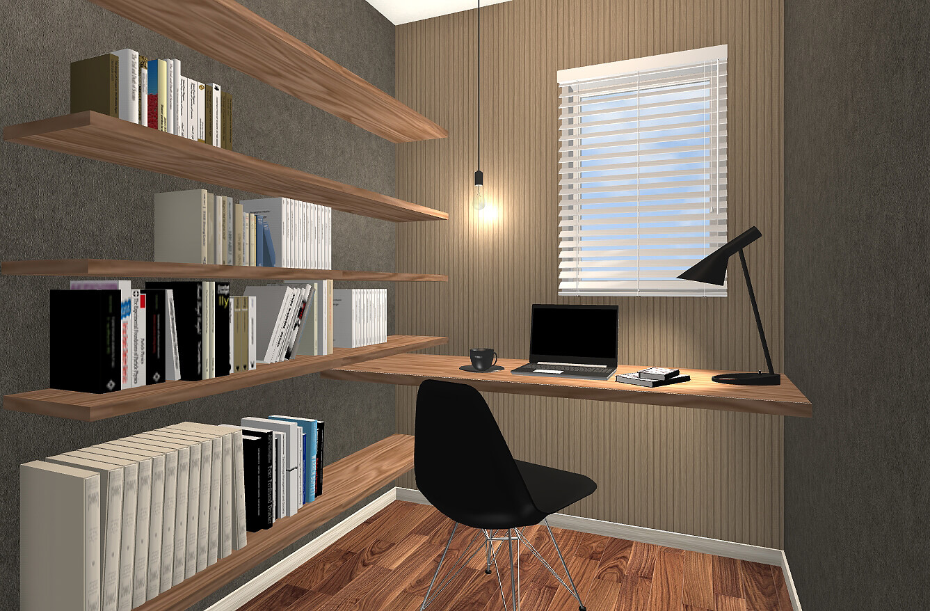 【インテリア発見ブログvol.216】「2畳」の広さでつくる「落ち着くかっこいい書斎」インテリアコーディネート例 | インテリア発見ブログ